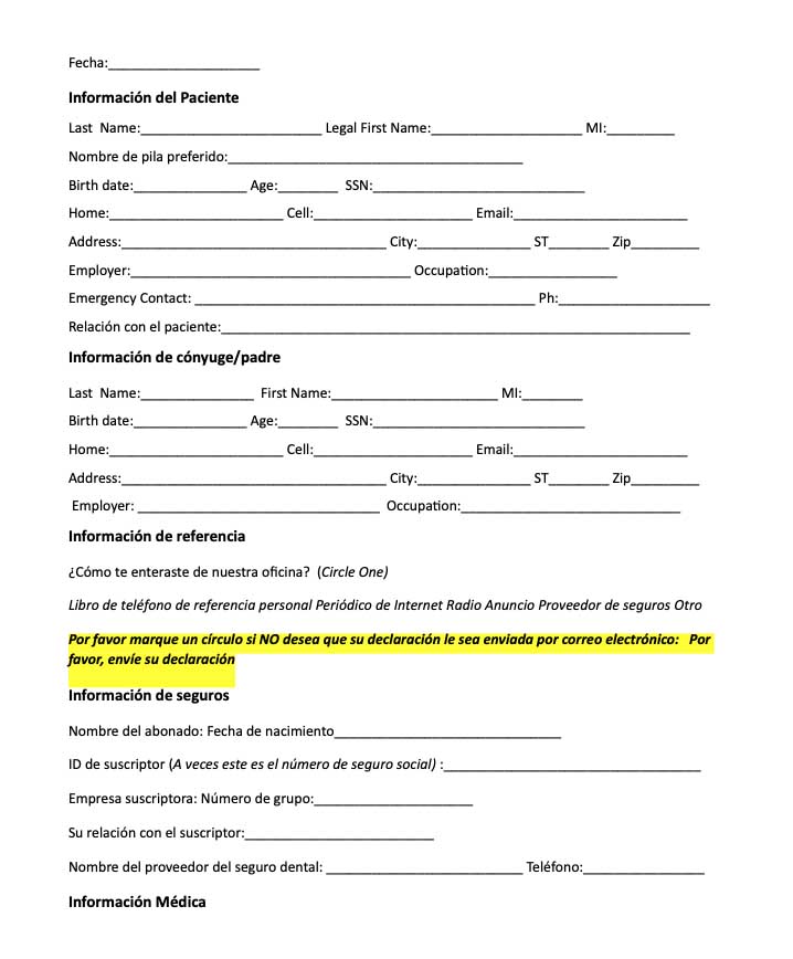 Forms - Branson Family Dentistry